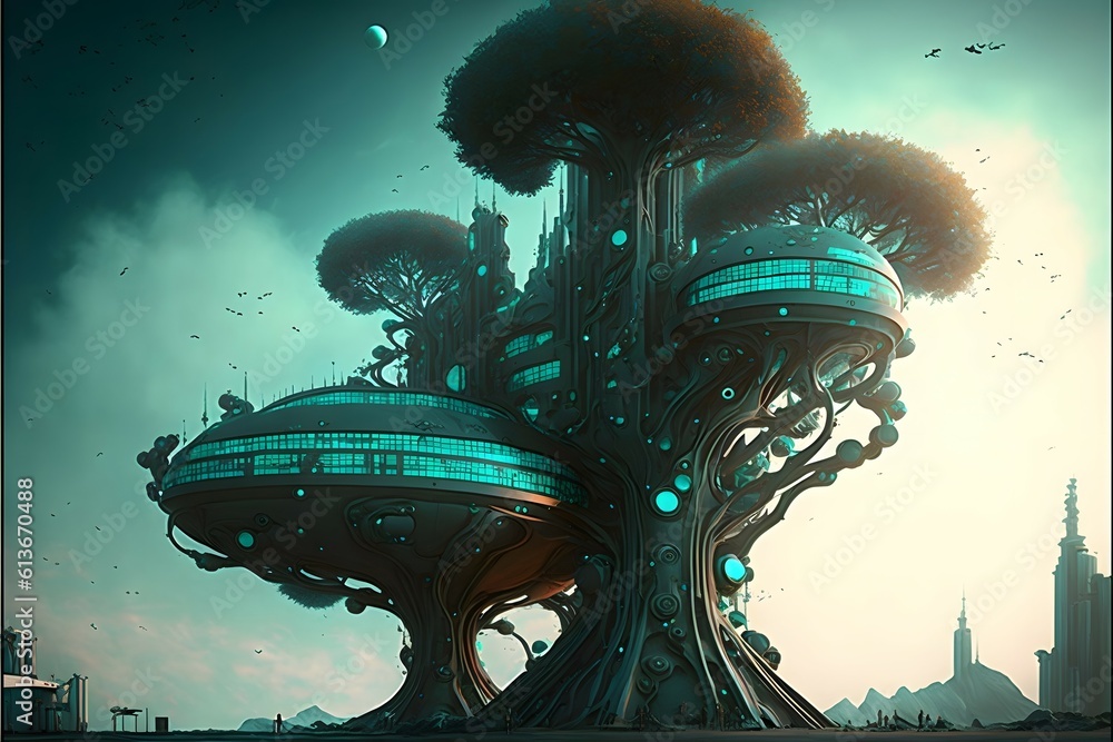 ultra futuristic Alien architecture, out-of-this-world designs ...