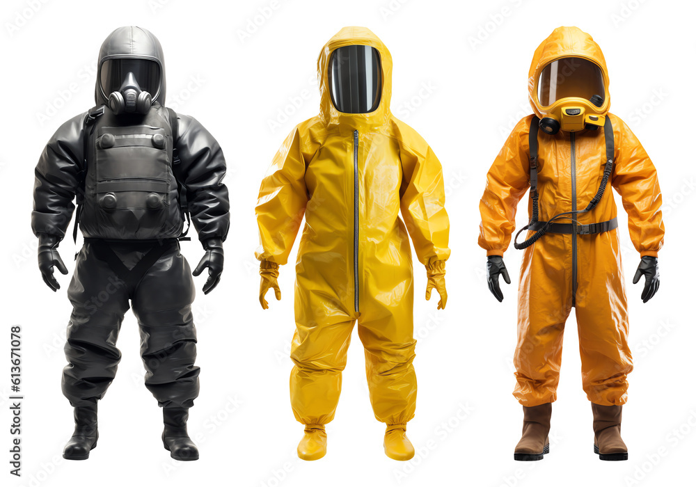 Protective suits isolated on transparent background - Generative AI ...
