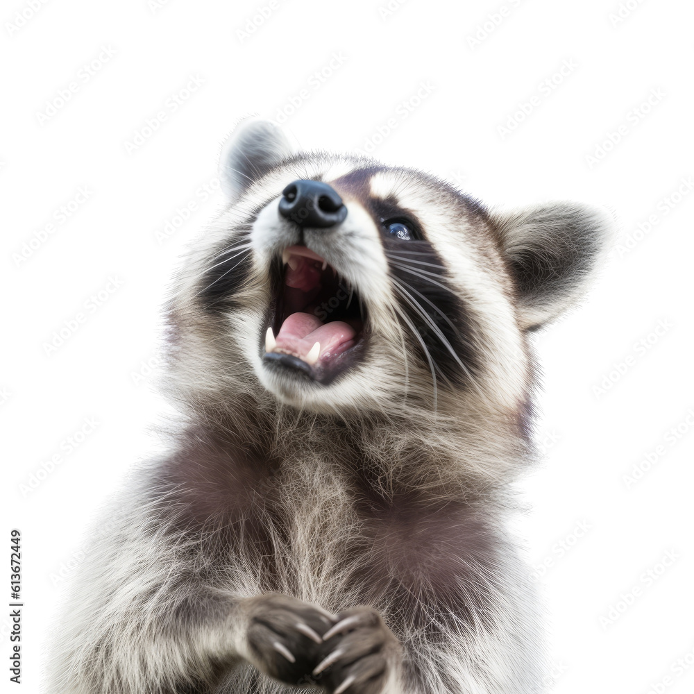 a mischievous Raccoon, happy, smiling, and healthy, Wildlife-themed ...