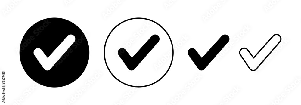 Check mark icon vector for web and mobile app. Tick mark sign and ...