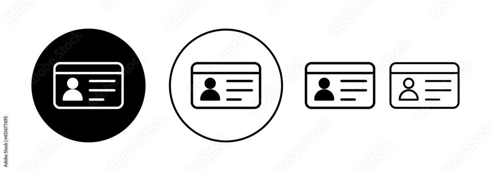 License icon vector for web and mobile app. ID card icon. driver ...