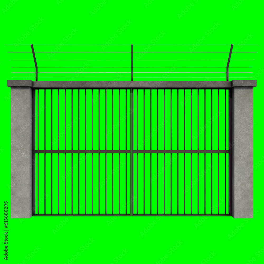 gate prison bars chroma key Stock Illustration | Adobe Stock