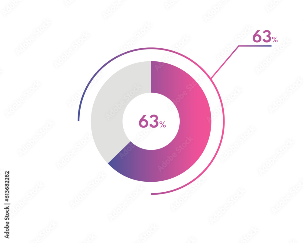 63 Percentage circle diagrams Infographics vector, circle diagram ...