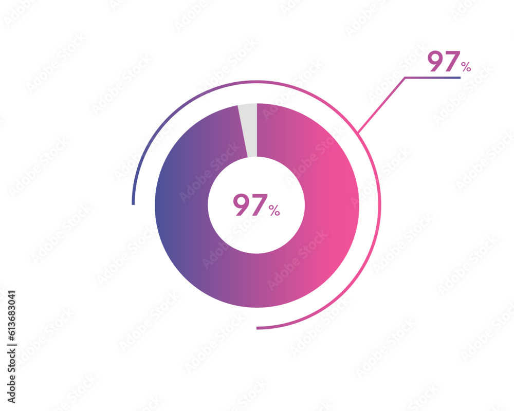 97 Percentage circle diagrams Infographics vector, circle diagram ...