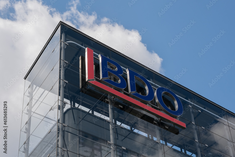 Prague,CZ -27 April 2023: Logo on BDO Headquarters In Prague ...