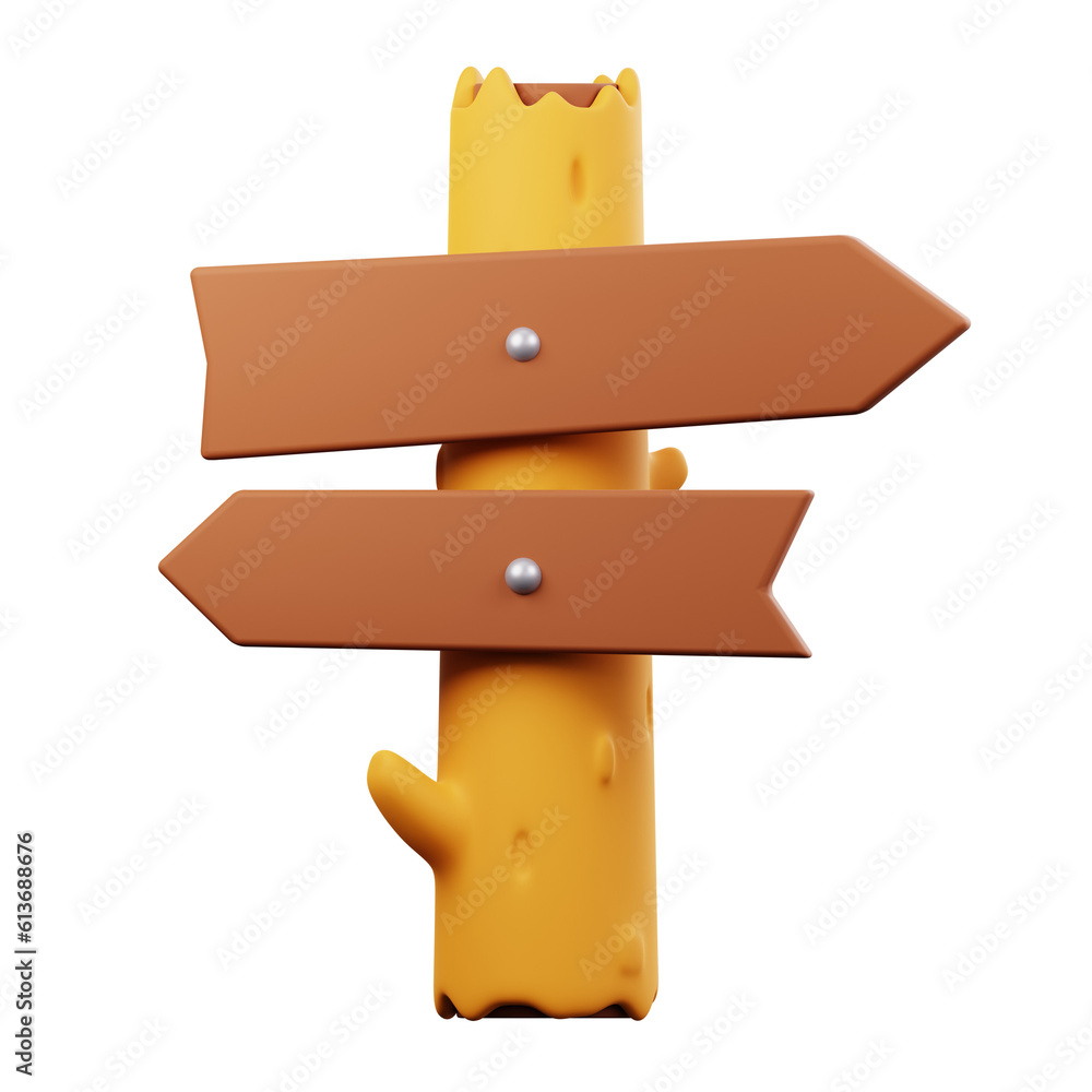 Find your way with this 3D icon of a direction board, perfect for ...