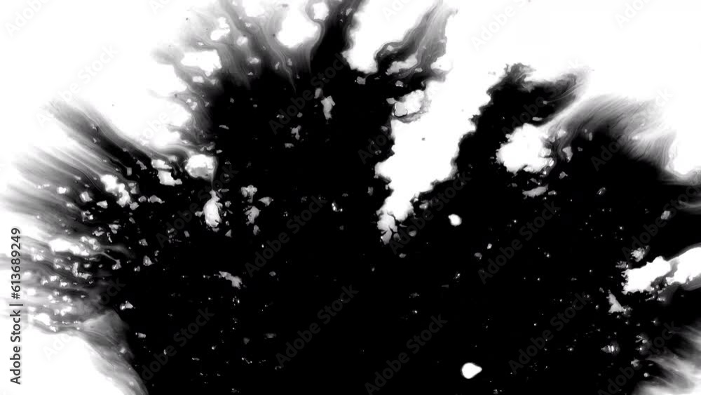 ink transition on white screen, drop texture, ink transition splatter ...