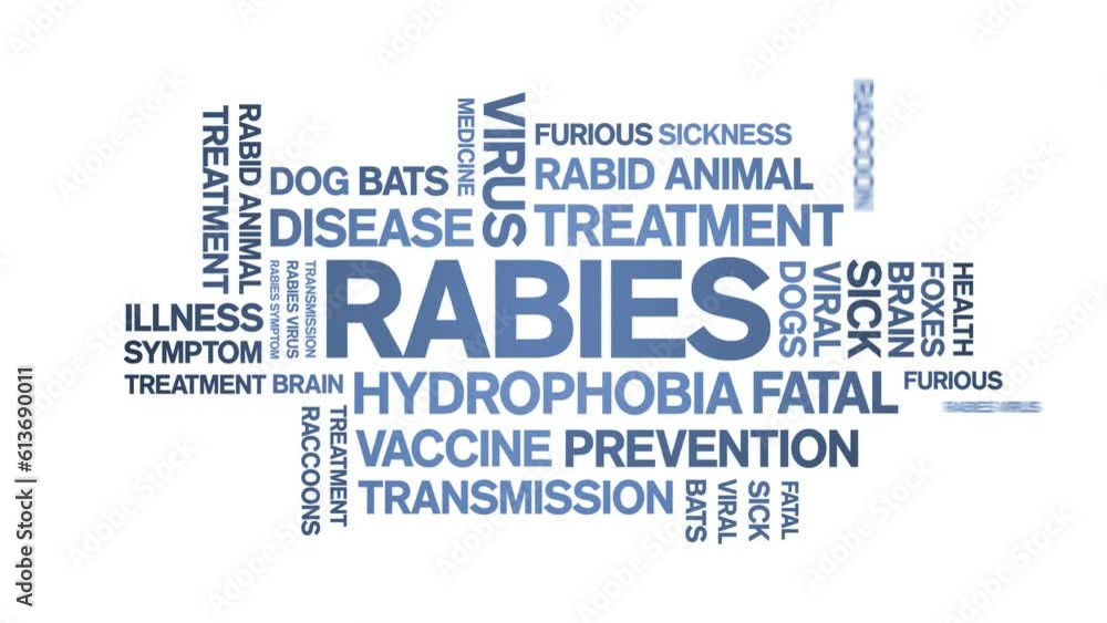 Rabies animated tag word cloud;text design animation kinetic typography ...
