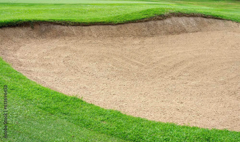 Golf course sand pit bunker aesthetic background,Used as obstacles for ...