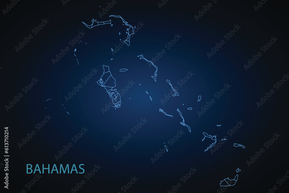 Map of Bahamas isolated on white background,Vector map-Bahamas country ...