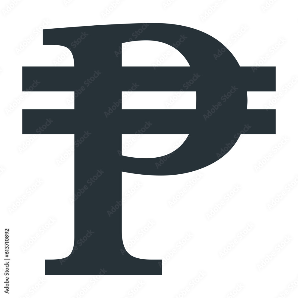 Philippine Peso Symbol Stock Vector | Adobe Stock