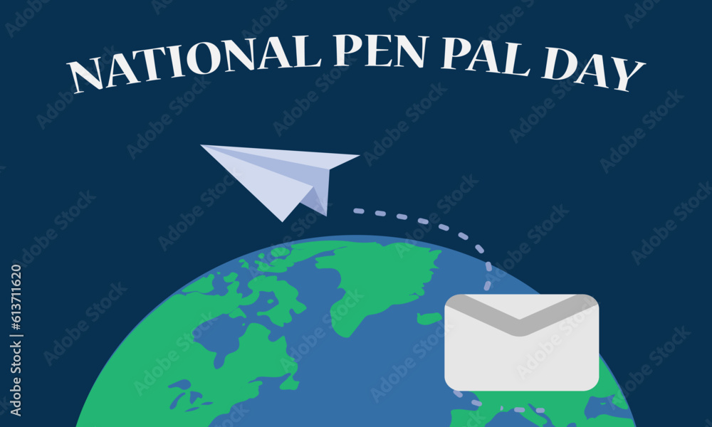 national pen pal day poster, banner background Stock Vector | Adobe Stock