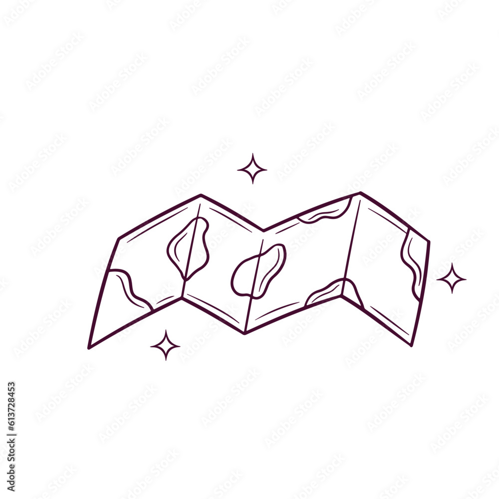 Hand Drawn Maps. Doodle Vector Sketch Illustration Stock Vector | Adobe ...
