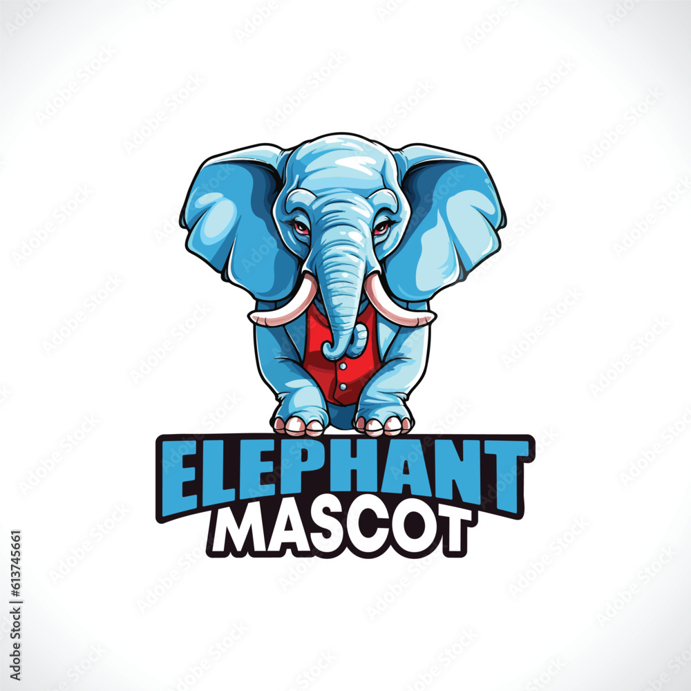 Elephant Mascot Logo Design Elephant Vector Stock Vector | Adobe Stock