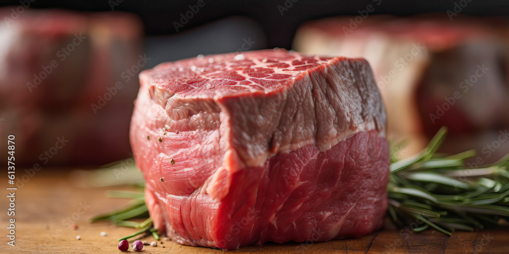 Filet mignon a tender lean cut of beef from the tenderloin Stock ...