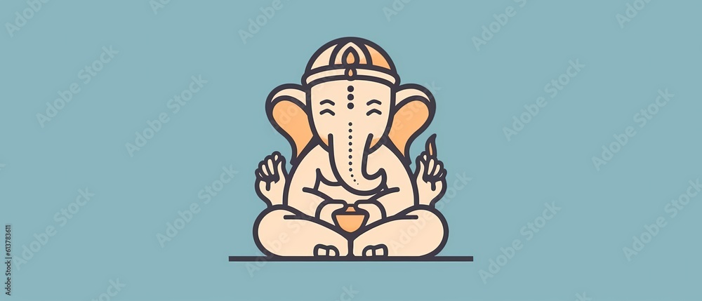 Illustration of Lord Ganpati Icons for Happy Ganesh Chaturthi. Ai ...