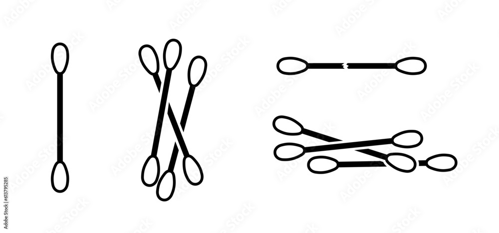 Cartoon Removing earwax, cleaning. Cleaning the auditory canal with a ...