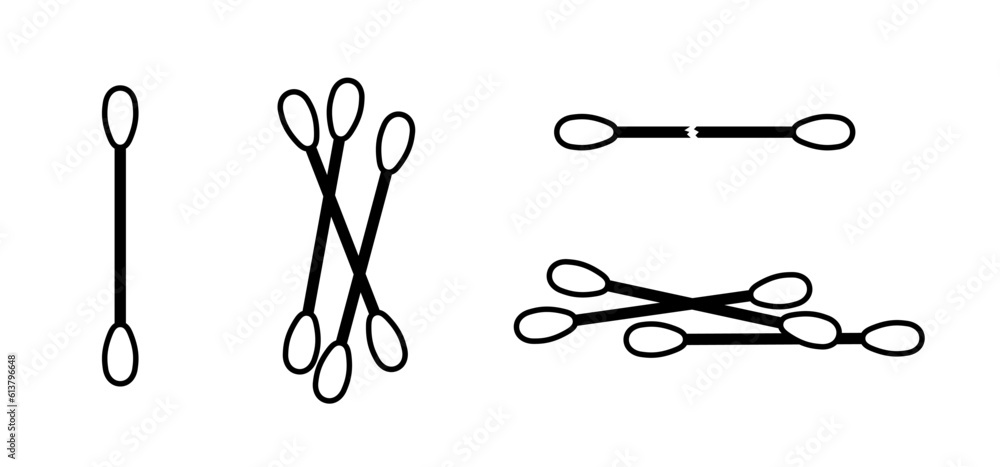 Cartoon Removing earwax, cleaning. Cleaning the auditory canal with a ...