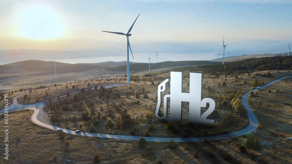 Hydrogen energy storage gas station fuel dispenser tank with wind ...