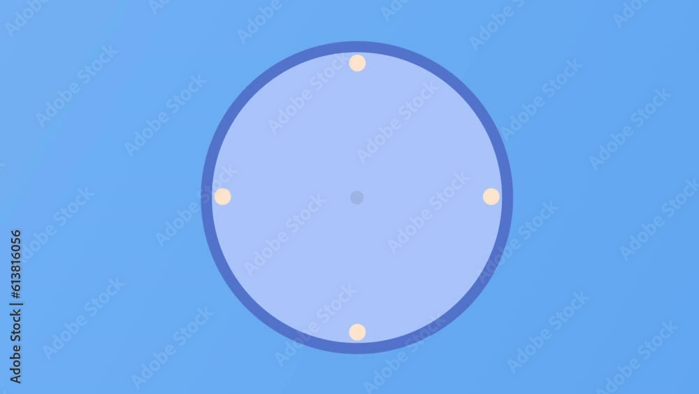 2D abstract simple clock animation watch icon moving fast concept of ...