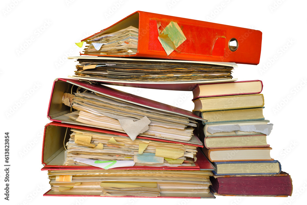 messy file folders,red tape, bureaucracy,aministration,business concept ...