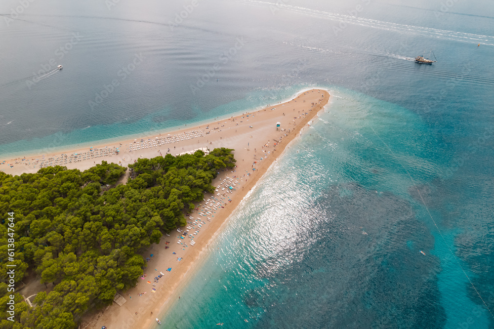 Golden Horn Beach, Zlatni Rat, Golden Cape, southern coast of the ...