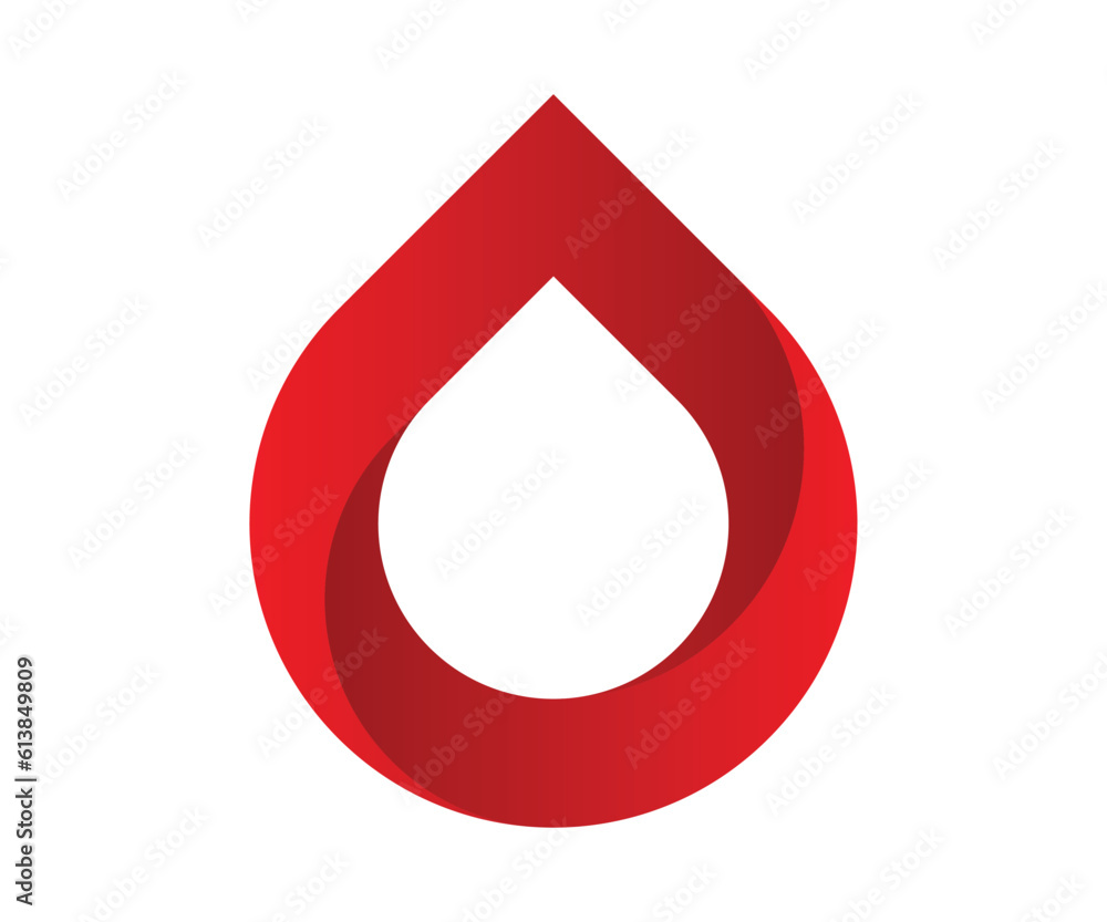 Blood drop logo design template. Red color vector illustration. Drop of ...