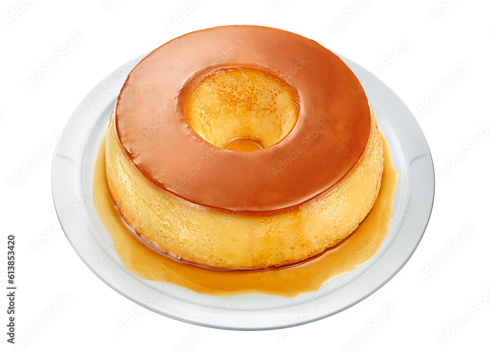 Foto de sobremesa pudim de leite condensado com calda de caramelo ...