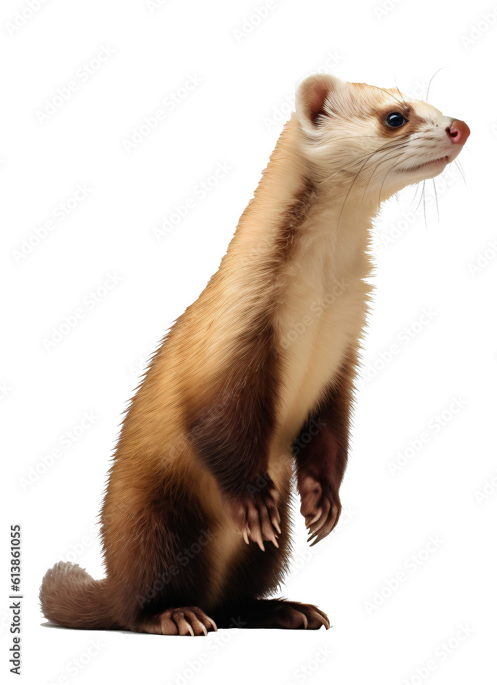 Ferret isolated on the transparent background PNG. AI generative. Stock ...