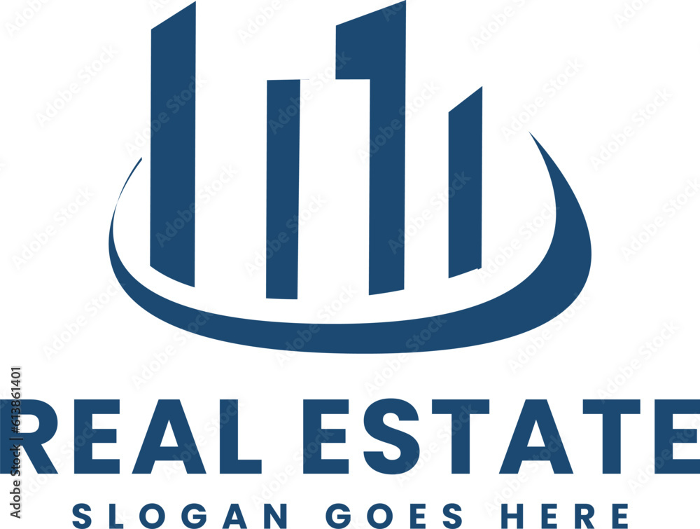 real estate logo design concept . Building branding icon. Towers symbol ...