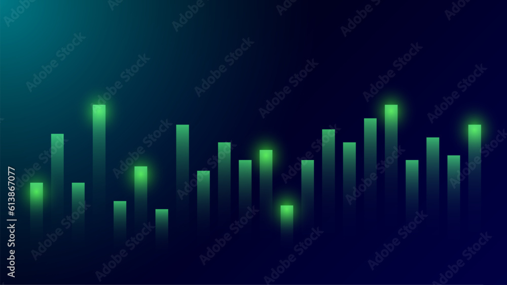 Colorful Stock Market Trading Background With Glowing Light. Wallpaper ...
