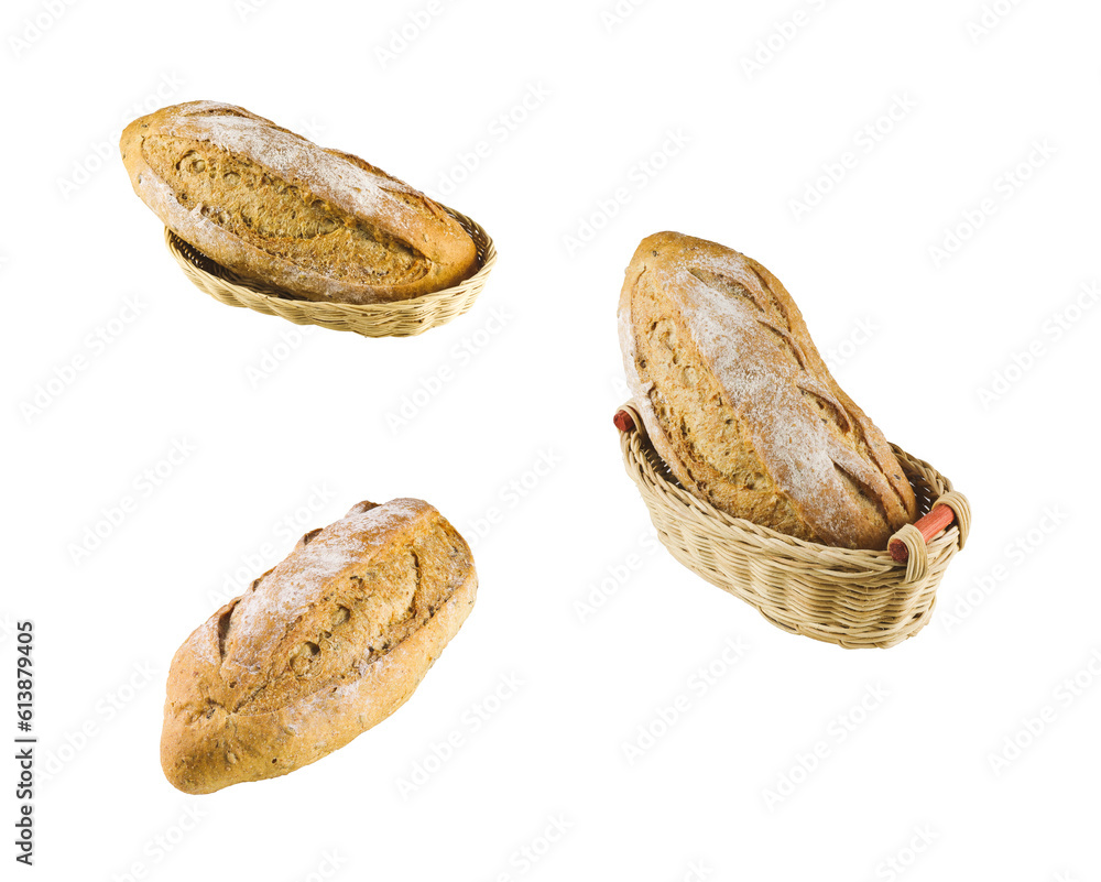 Multigrain bread. Multigrain loaf. Fresh fragrant bread Isolated on PNG ...