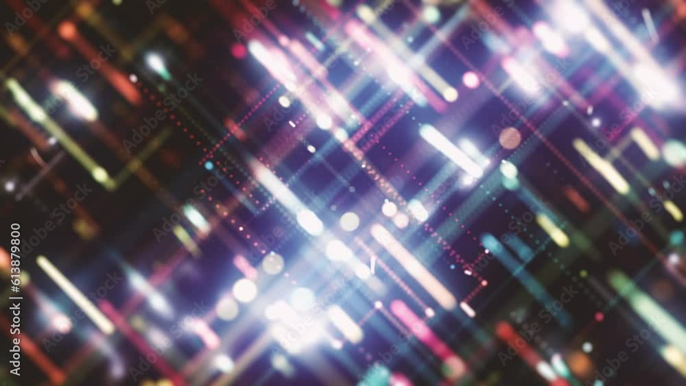 Abstract Digital Data Technology Background/ 4k animation of an ...