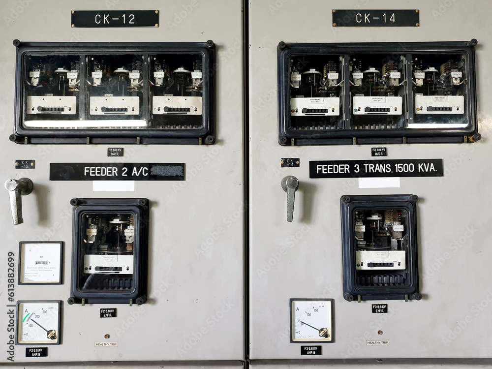 Two feeders of medium voltage protection relay panel ...