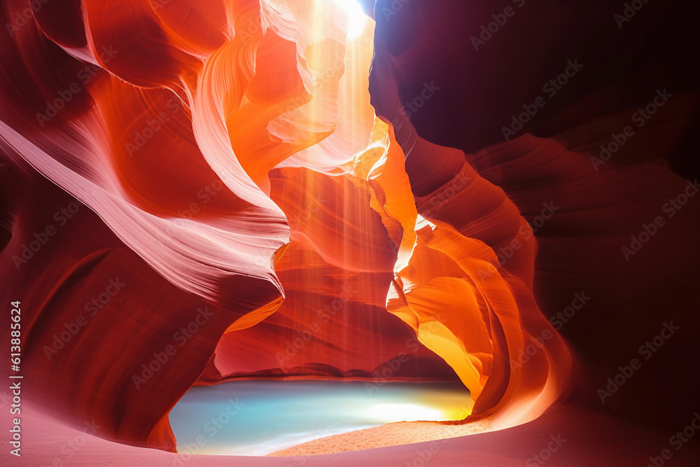 Magic Antelope Canyon in the Navajo Reservation, Arizona, United States ...