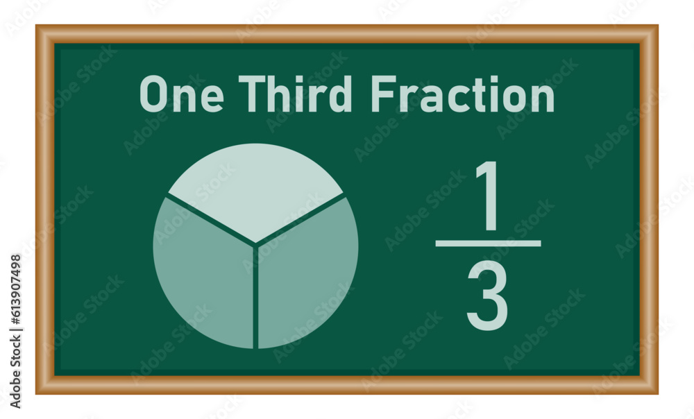One-third fraction circle with fraction number. Fraction parts ... One-third fraction circle with fraction number. Fraction parts ...