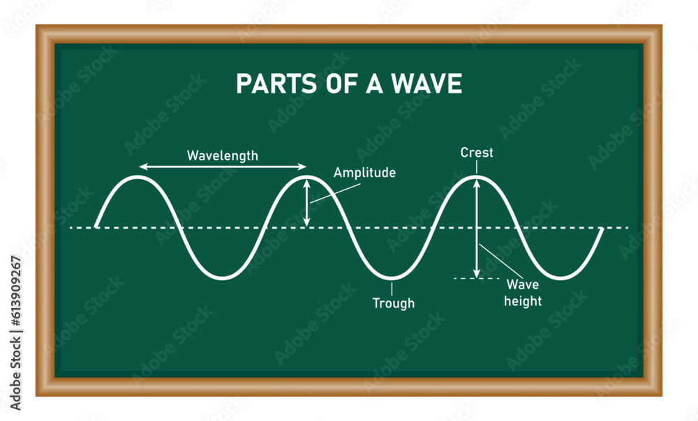 Parts of a transverse wave in physics. The basic properties of waves ...