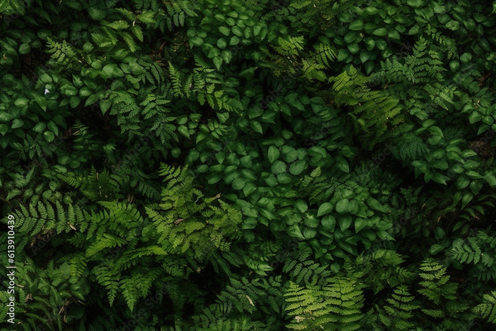 Beautiful forest herbal seamless pattern. Wild green plants endless ...