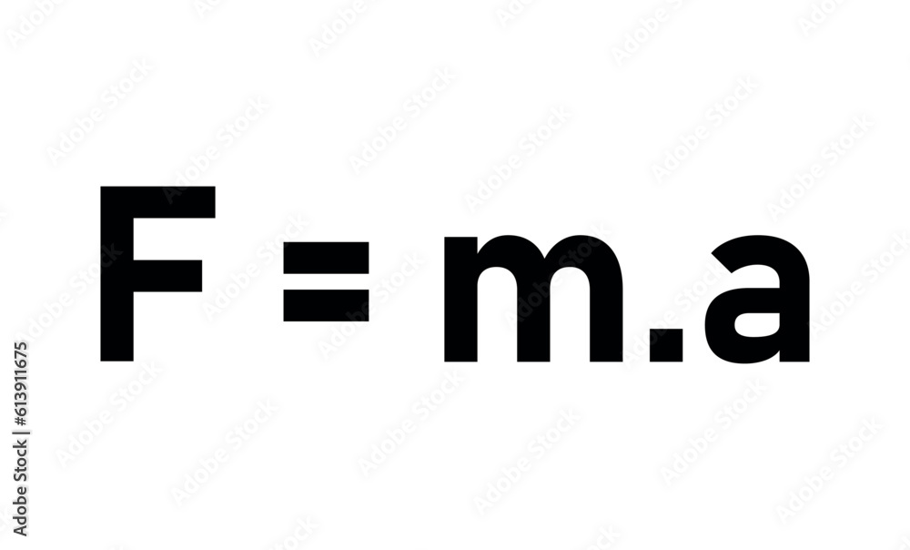 Vetor de Newton's second law of motion formula. Force mass and ...