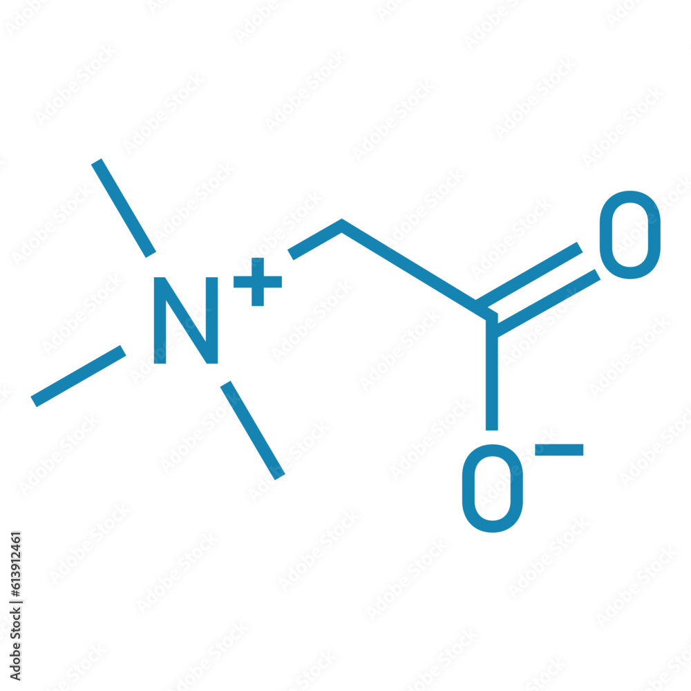 Chemical structure of Betaine (C5H11NO2). Chemical resources for ...