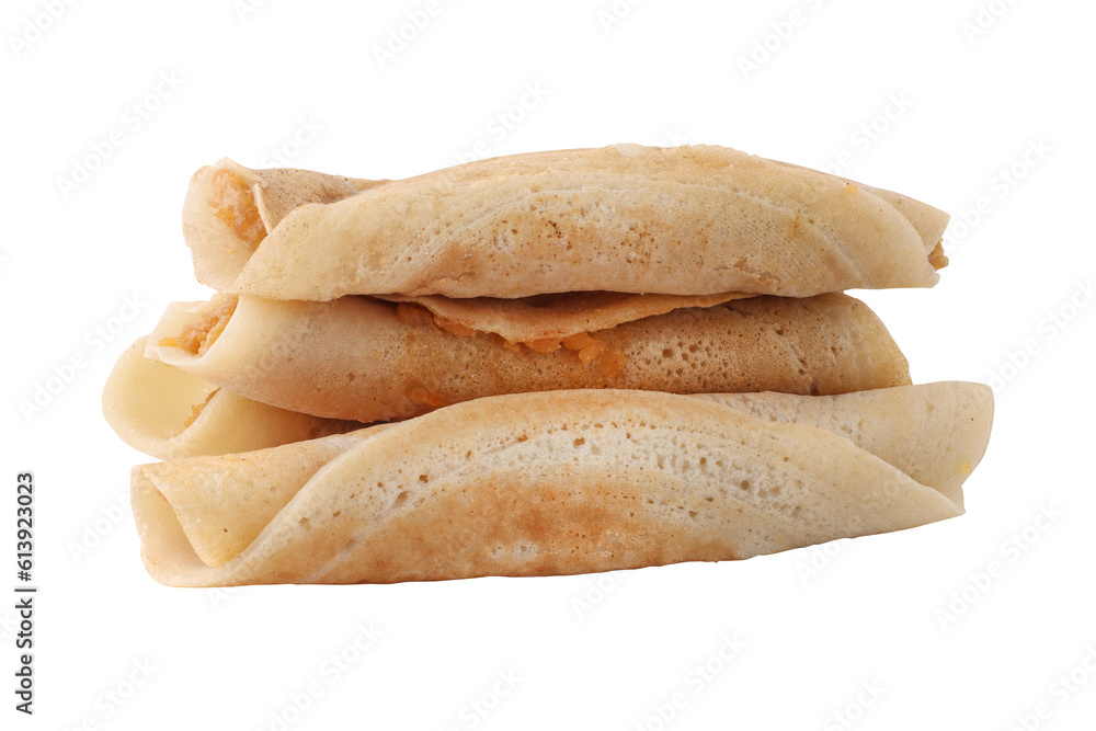 Bengali sweet Patishapta pitha isolated on transparent background Stock ...