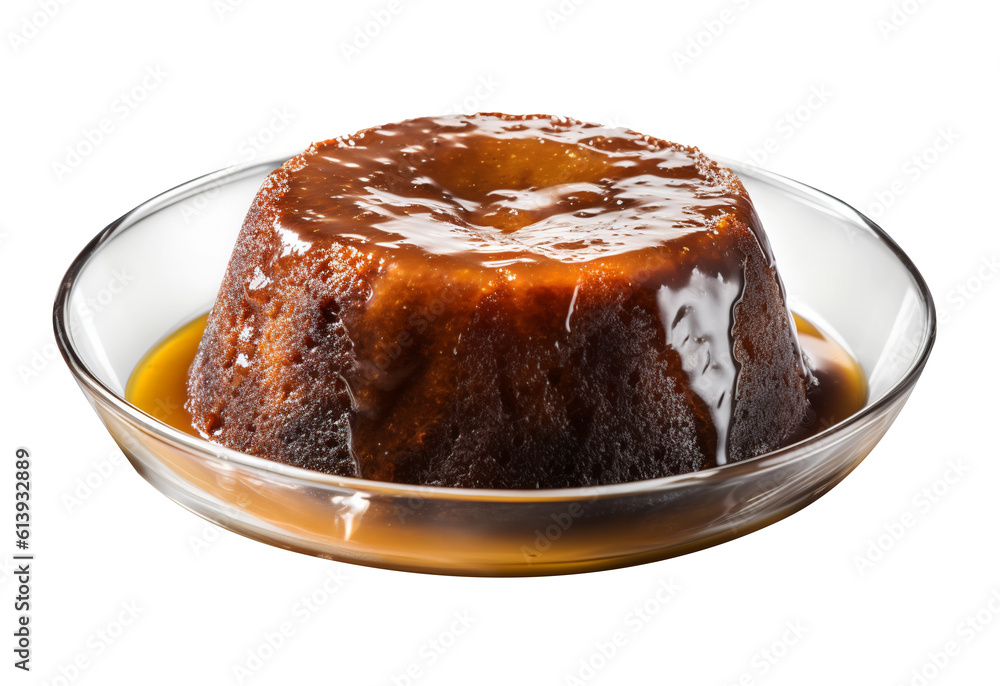 Malva pudding on transparent background. Generative AI. Stock ...