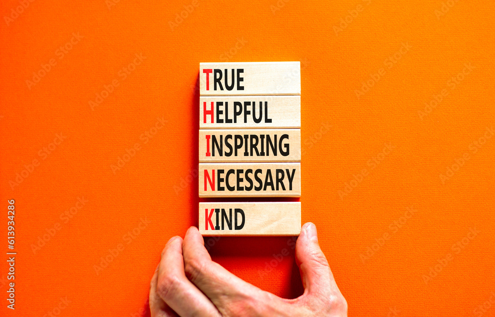 Think symbol. Concept words Think before you speak true helpful ...