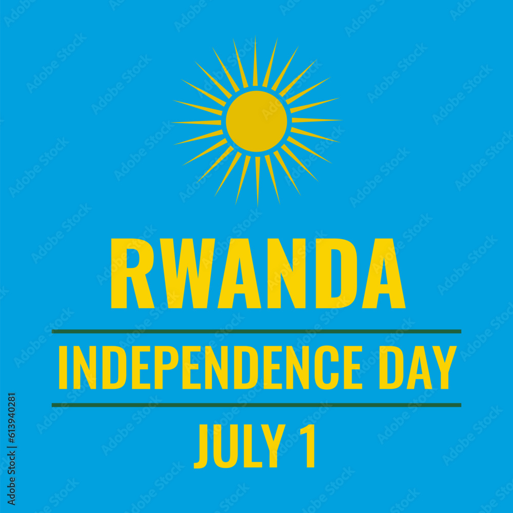 Rwanda Independence Day banner. National holiday celebrated on July 1 ...
