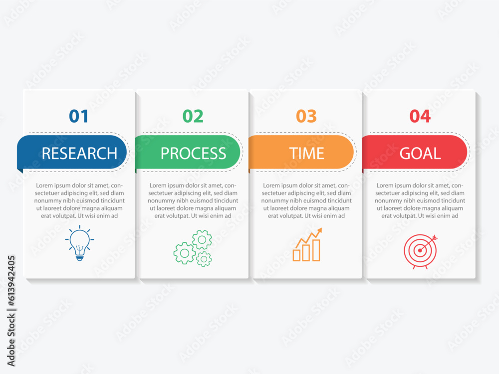 Vektorová grafika „Timeline Creator infographic template. 4 Step ...