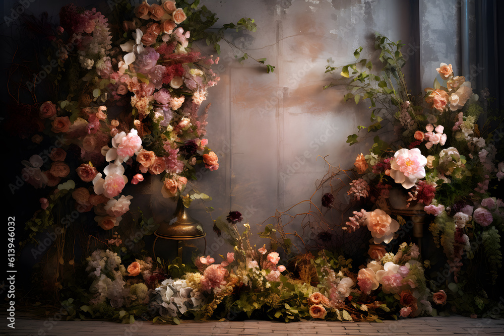 Whimsical Floral Digital Backdrops, maternity backdrops digital, studio ...