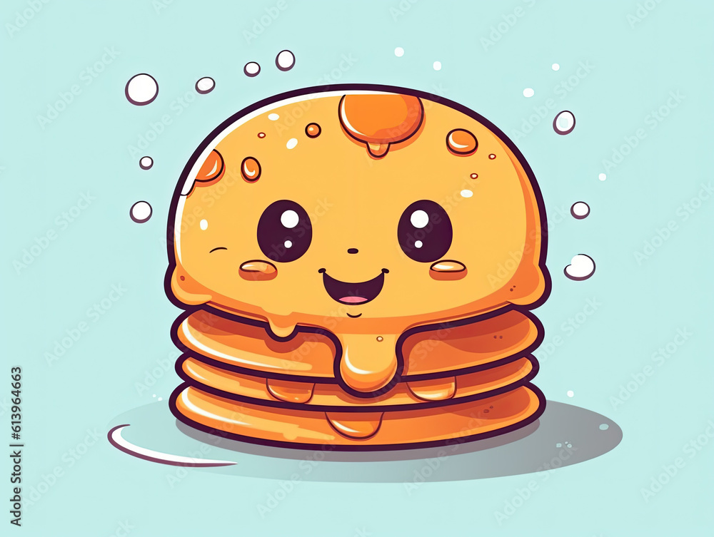 Ignite the senses and evoke joy with an enchanting cartoon pancake ...