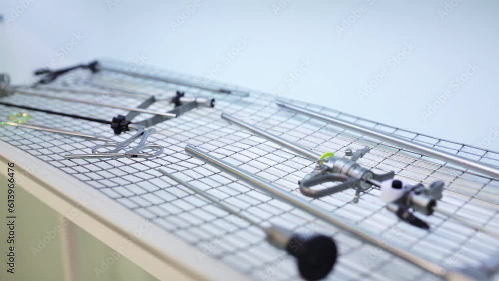 Expertly captured footage highlights surgical tools in rack focus ...