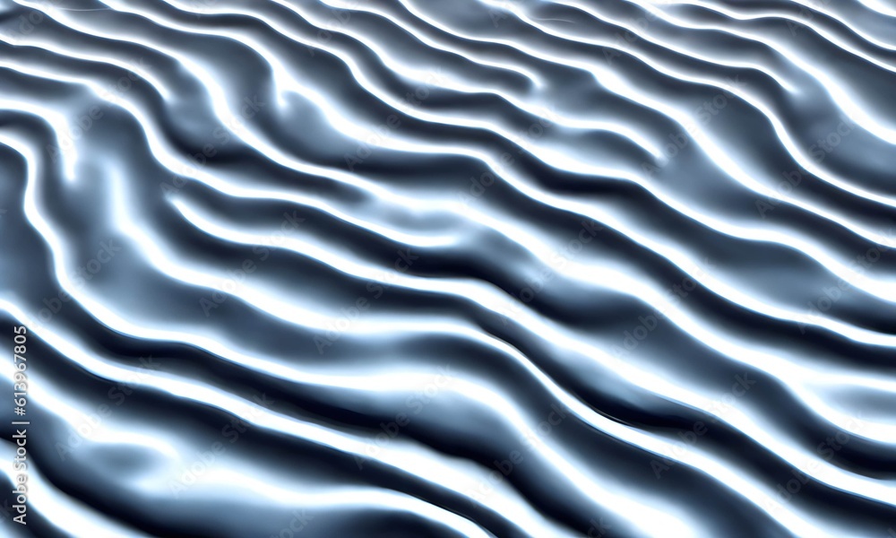Seamless realistic water ripples or ocean waves background texture. 3D rendering, clear focus ...