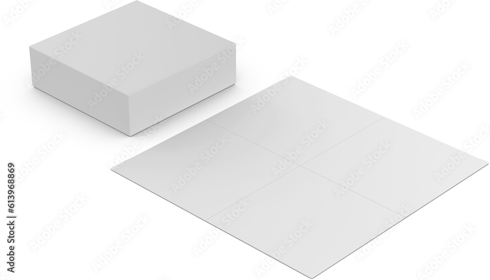 Board Game Packaging Blank Isolated 3D Rendering Stock Illustration ...